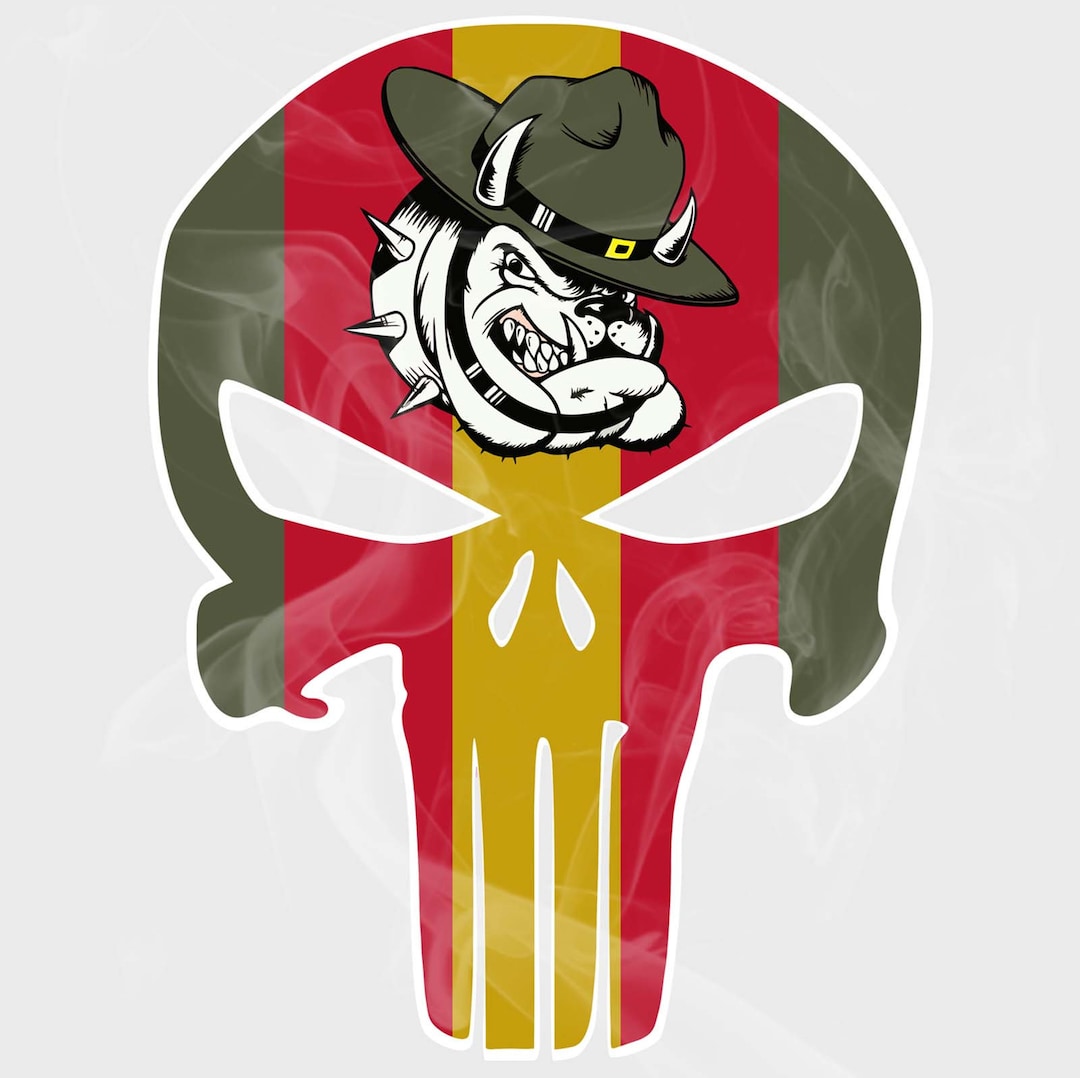 USMC Devil Dog Skull Vinyl Decal Sticker Static Cling Window Film Vinyl ...