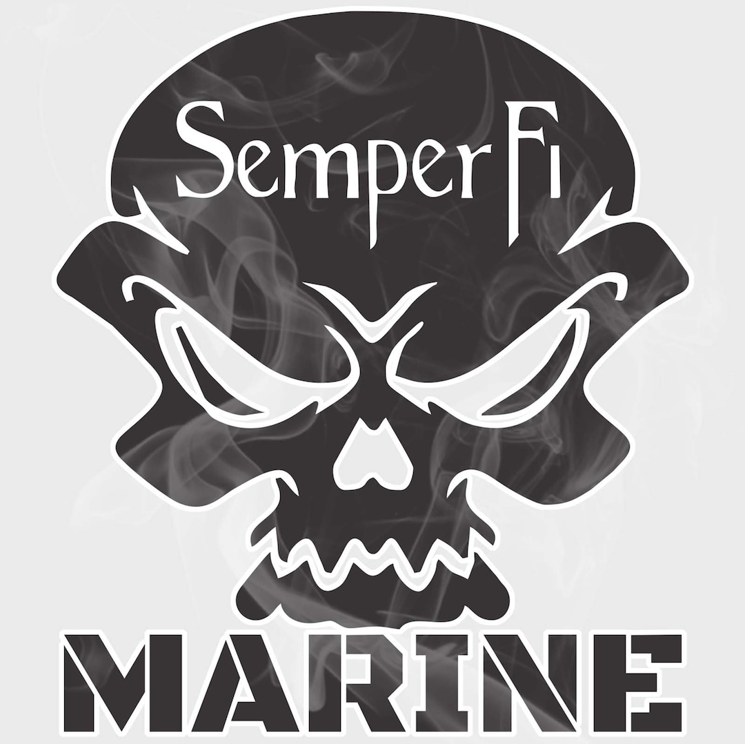 Semper Fi Marine Vinyl Decal Sticker Static Cling Window Film Vinyl ...