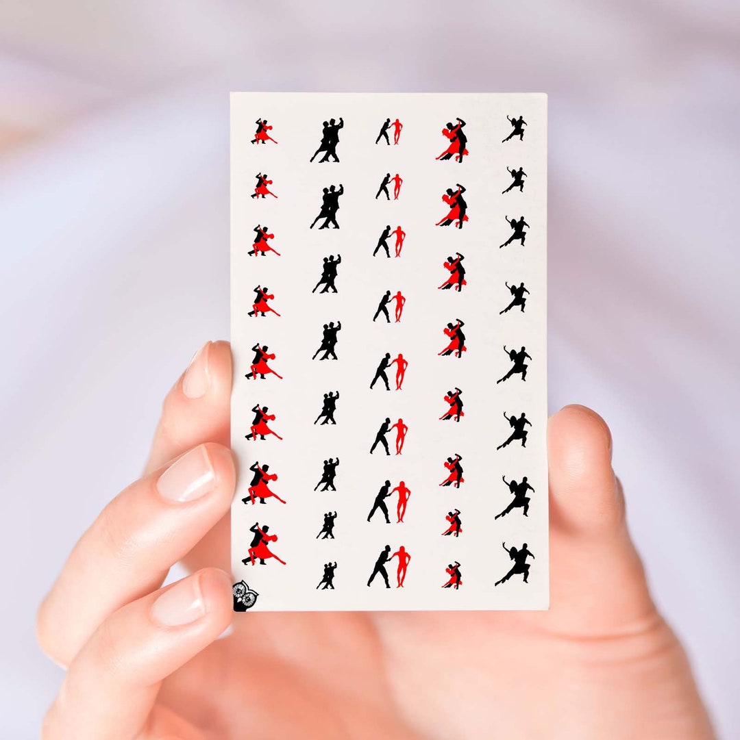 Tango Nail Decals Stickers Art Designs Flamenco Nail Decorations Dance ...