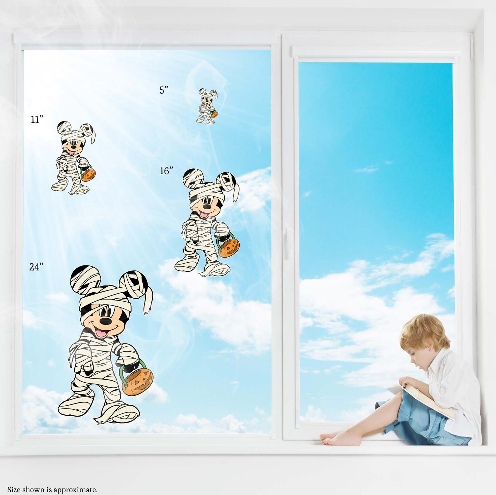 Mickey Style Halloween Mummy Decal vinyl Sticker Static - Etsy