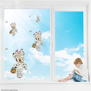 Halloween Mummy Vinyl Decal Sticker Static Cling Window Film Vinyl Iron ...