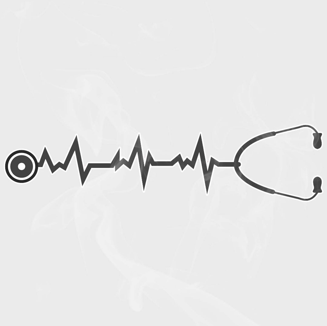 Stethoscope Heart Beat Vinyl Decal Sticker Health Care Enthusiasts ...