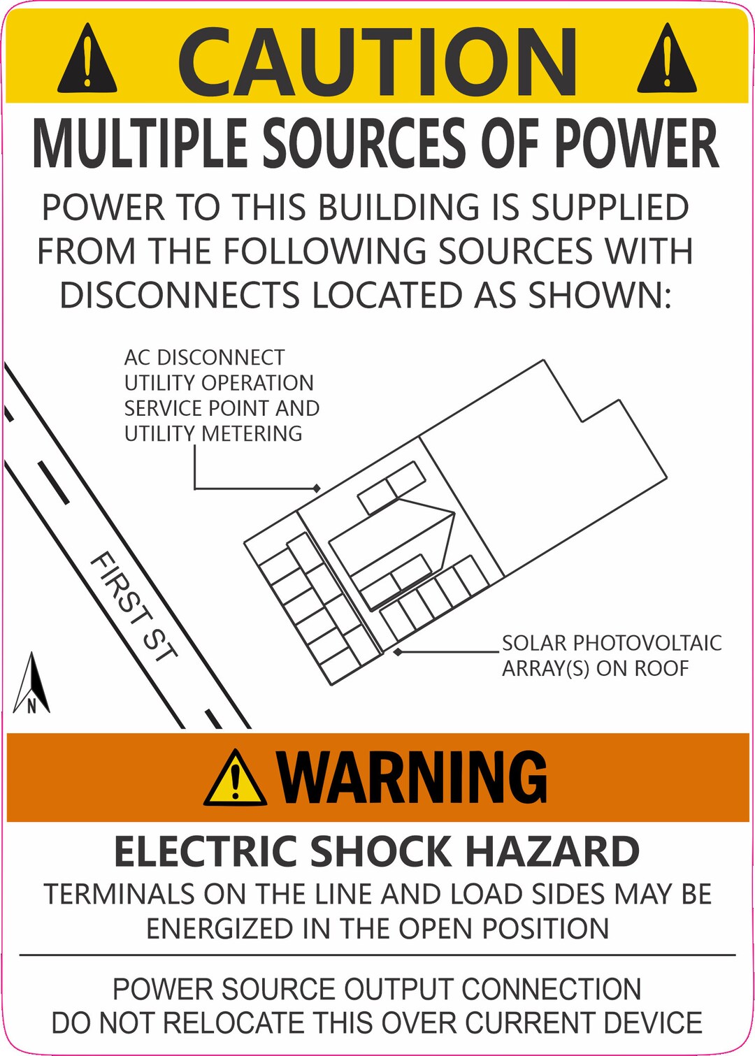 Custom Solar PV Stickers Solar Signage Code Compliant Labels ...
