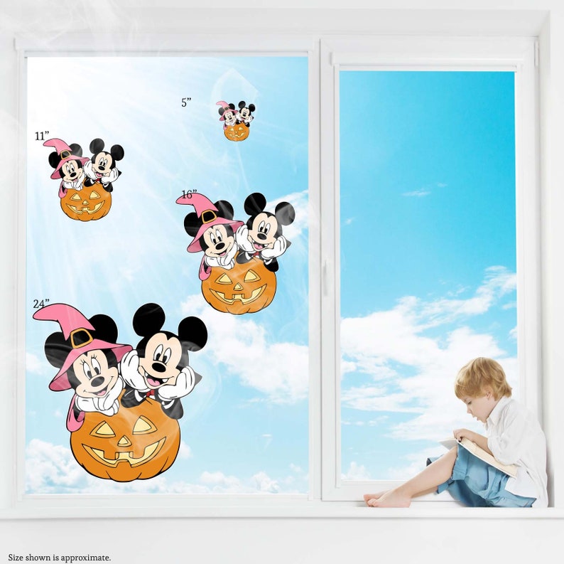 Halloween Pumpkin Vinyl Decal Sticker Static Cling Window Film Vinyl ...