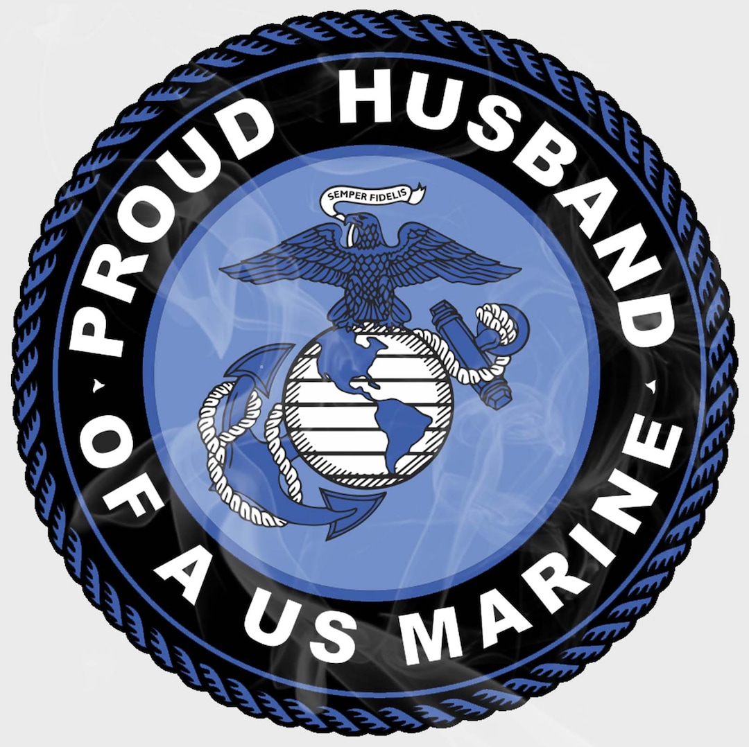 USMC Proud Marine Husband Vinyl Decal Sticker Support Troops USMC ...