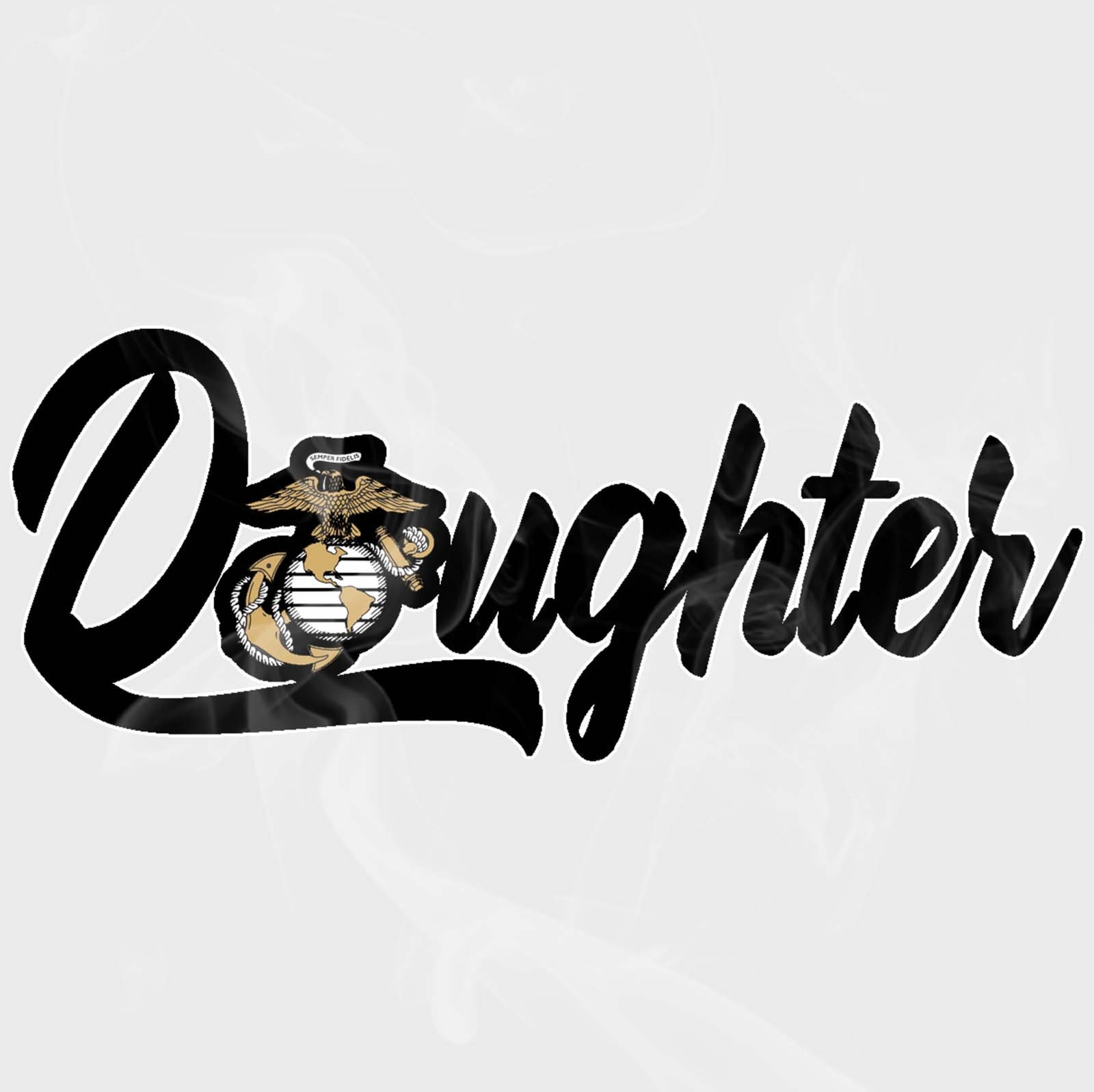 USMC Proud Marine Daughter Lettering Decal vinyl - Etsy