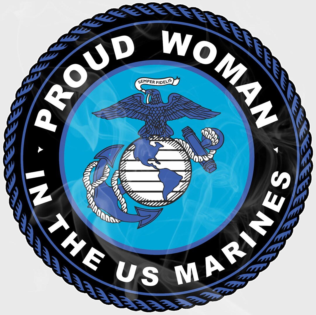 Proud Woman in the Marines Vinyl Decal Sticker USMC Marine Corps Decor ...