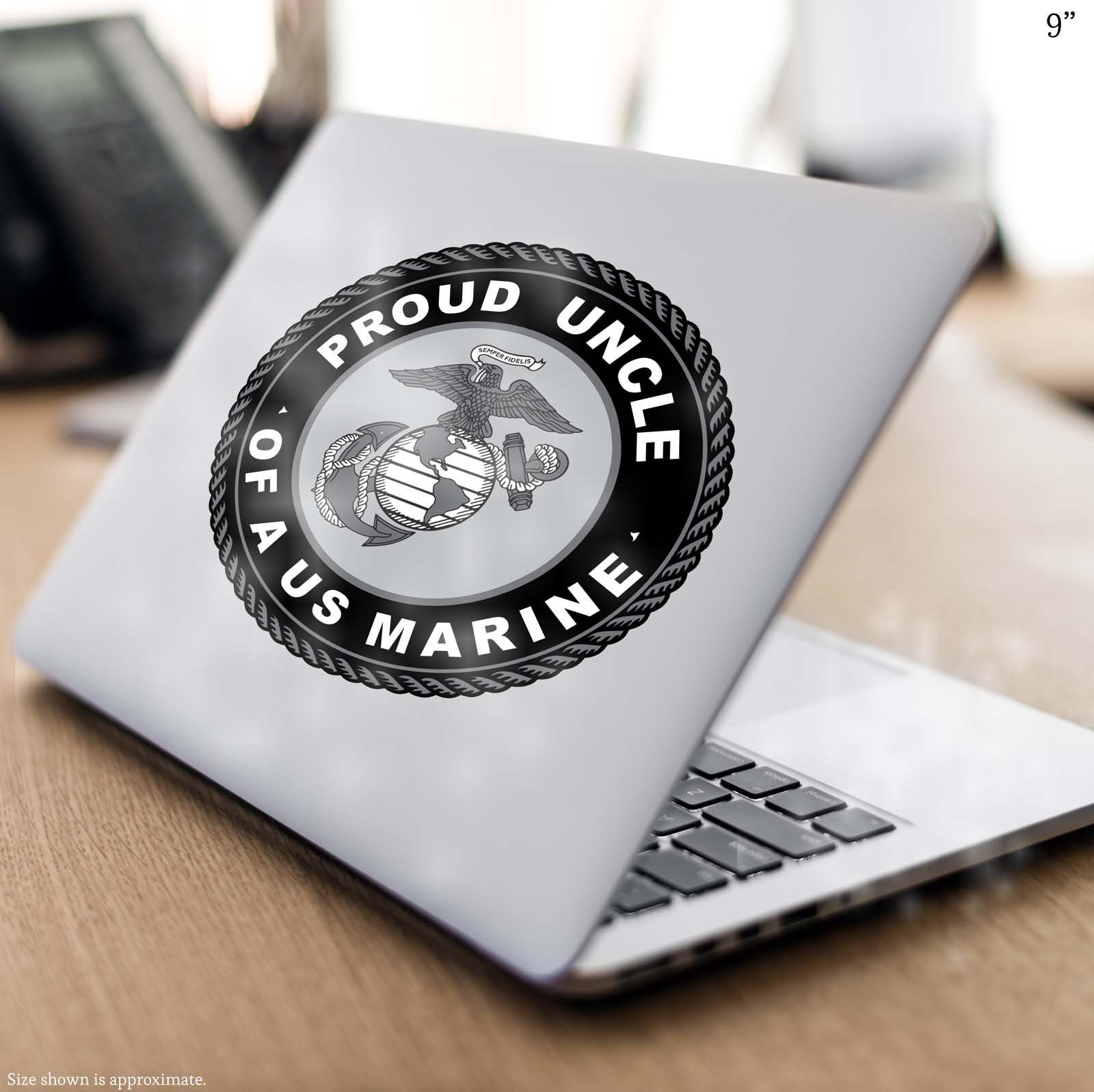 USMC Proud Marine Uncle Vinyl Decal Sticker Support Troops USMC Marine ...