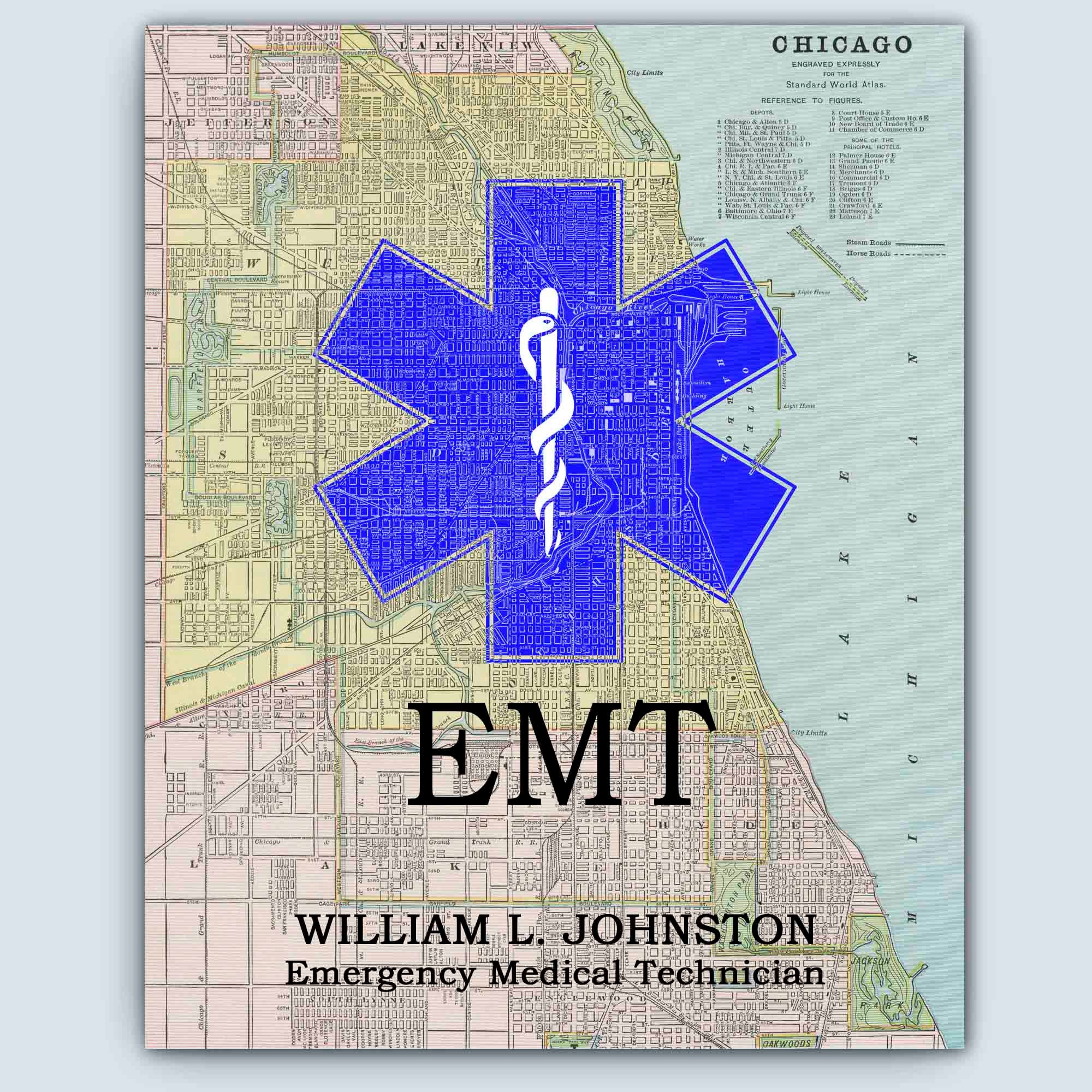 Custom EMT Map Print, Personalized Graduation Gift - Etsy