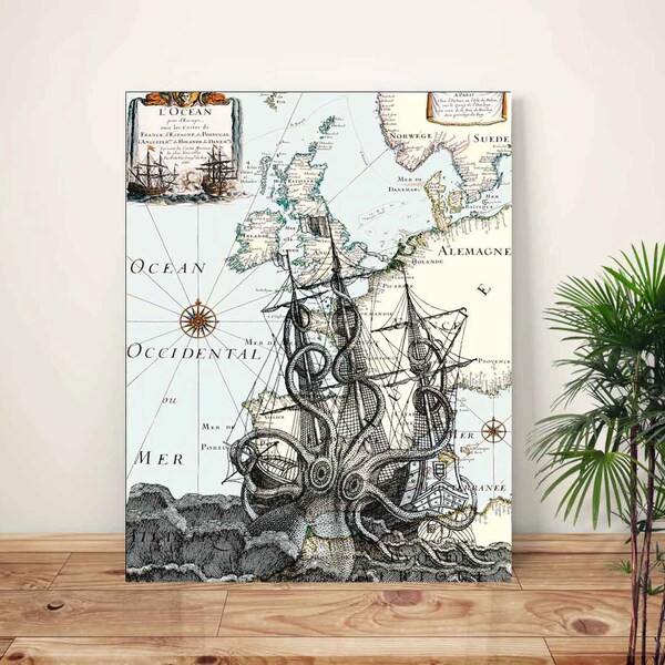 Kraken Map of Europe - Etsy