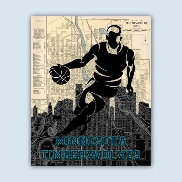 Timberwolves Poster - Etsy