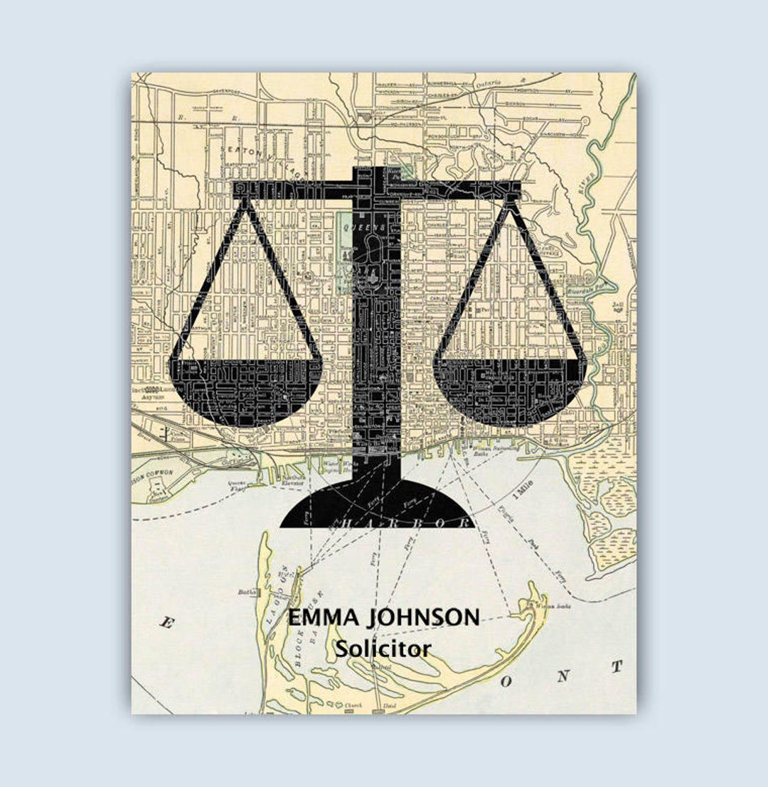 Personalized Toronto Lawyer Map Print, Attorney Gift - Etsy