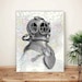 Nautical Art, Scuba Diver Helmet Print, Diving Art, Deep Sea Diver, Old ...