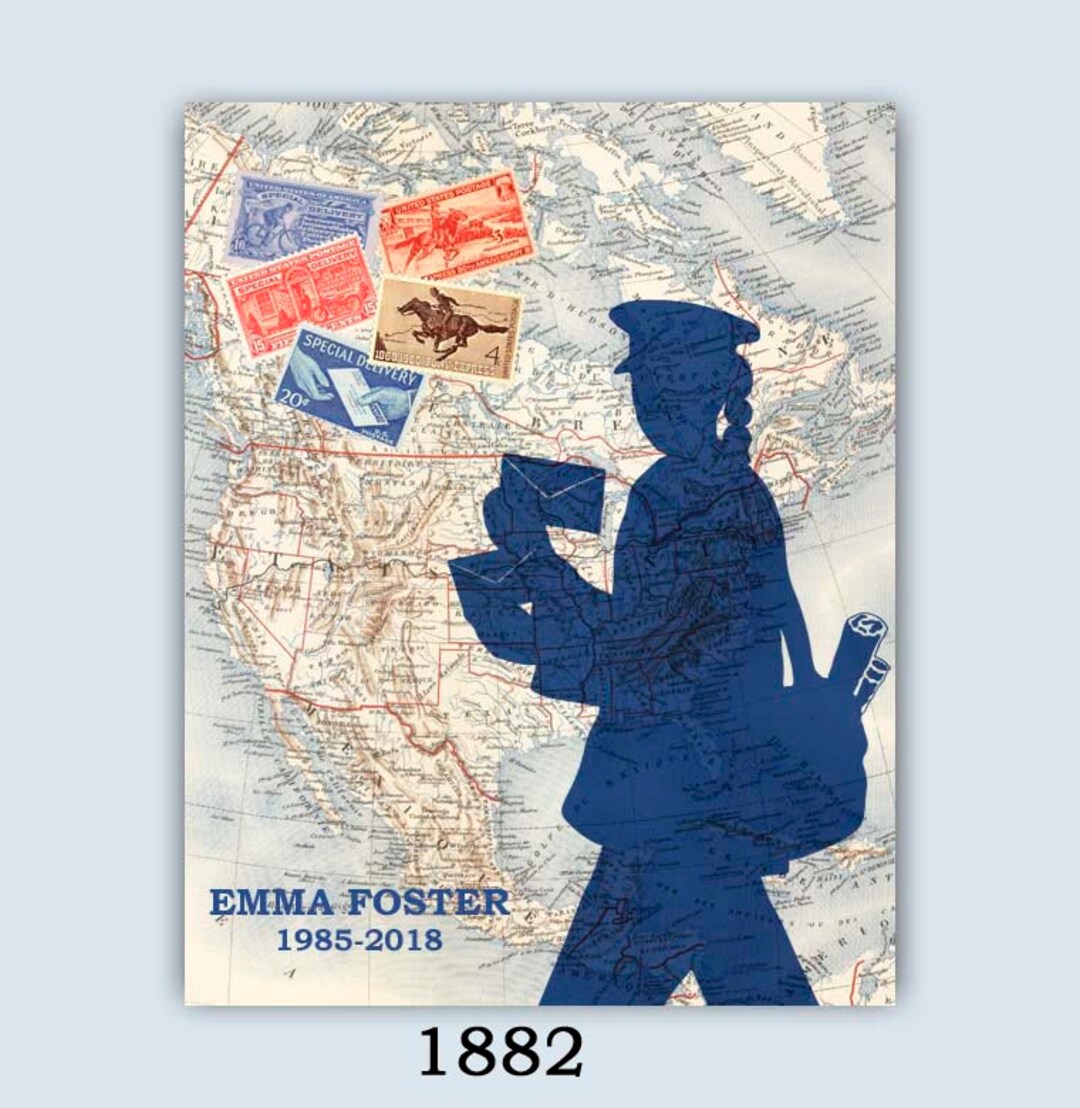 Postwoman Art, Female Mail Carrier, Personalized Postal Female Worker ...