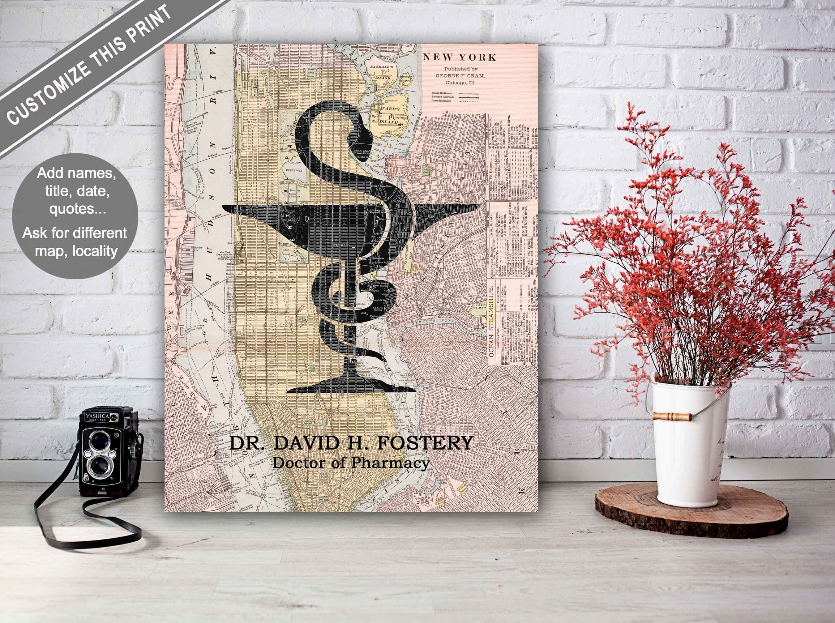 Pharmacist Print Pharmacy Graduation Doctor Print Graduation Gift ...