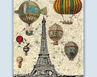 Balloons Over Paris - Etsy