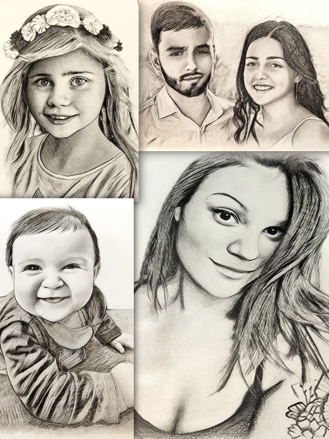 Your Photo in Drawing! Drawn in Pencil, a Unique and Original ...