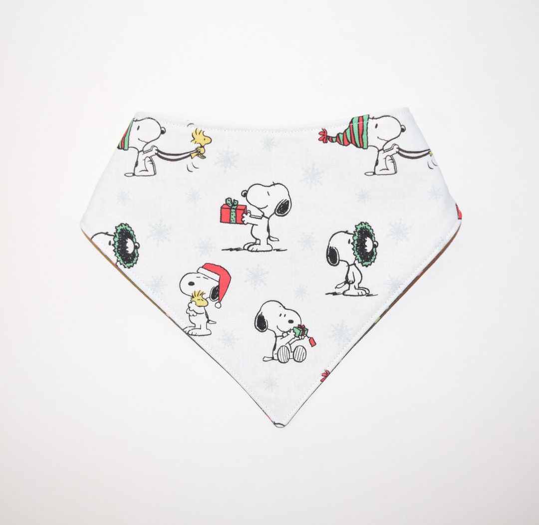 Snoopy Christmas/string Lights, Reversible Dog Bandana, Snap Closure ...