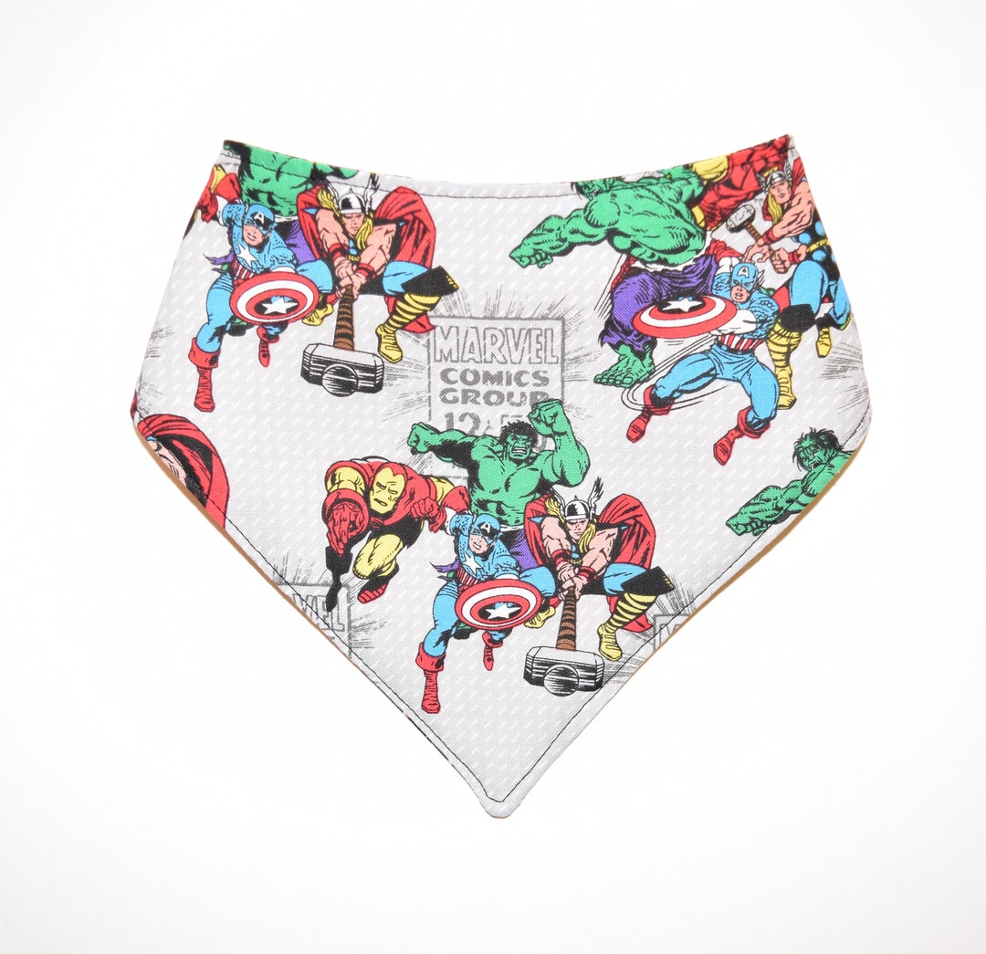 Superheroes, Reversible Dog Bandana, Snap Closure Bandana - Etsy