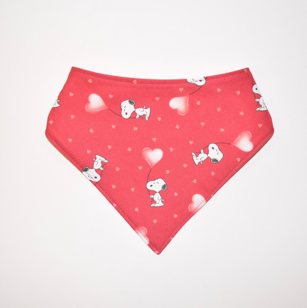 Snoopy Heart Balloons/hearts, Reversible Dog Bandana, Snap Closure ...