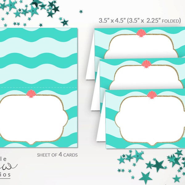 Blank Under the Sea Food Cards - Etsy