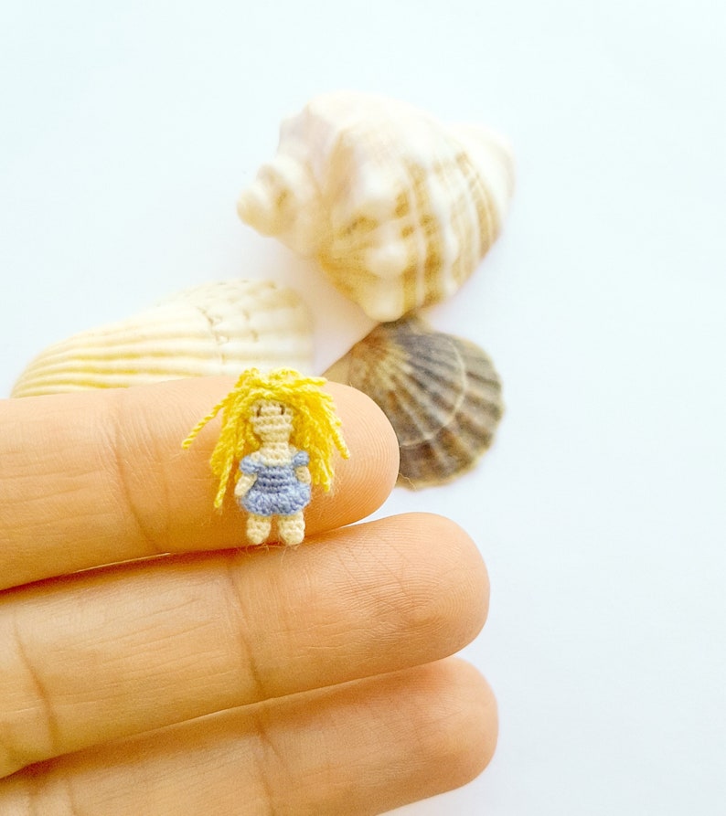 Micro Crochet Doll Pattern. Miniature Doll. Micro Doll Photo | Etsy