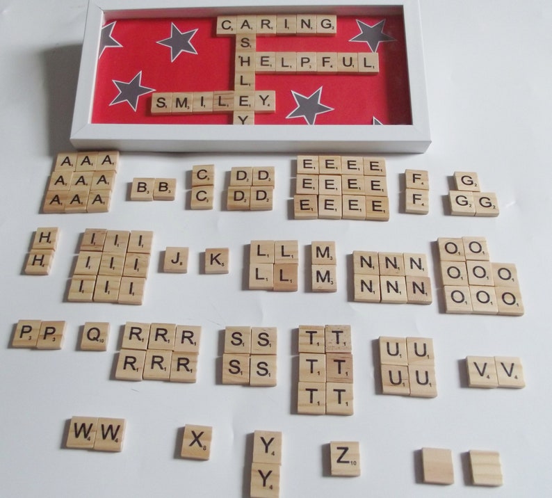 Scrabble Wall Art Letter Tiles Craft Supplies | Etsy