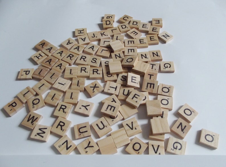Scrabble Wall Art Letter Tiles Craft Supplies | Etsy