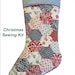 DIY Christmas Stocking Sewing Kit Makower Fabric Quilted Hexagon ...