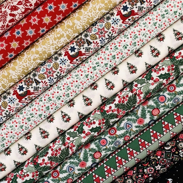 Christmas Jelly Roll Fabric - Etsy