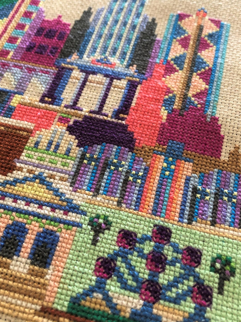 Brussels Cross Stitch Pattern Embroidery Art Modern Digital | Etsy