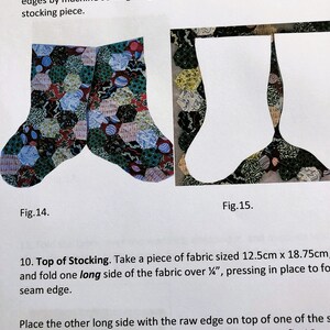 DIY Christmas Stocking Sewing Kit Makower Fabric Quilted Hexagon ...