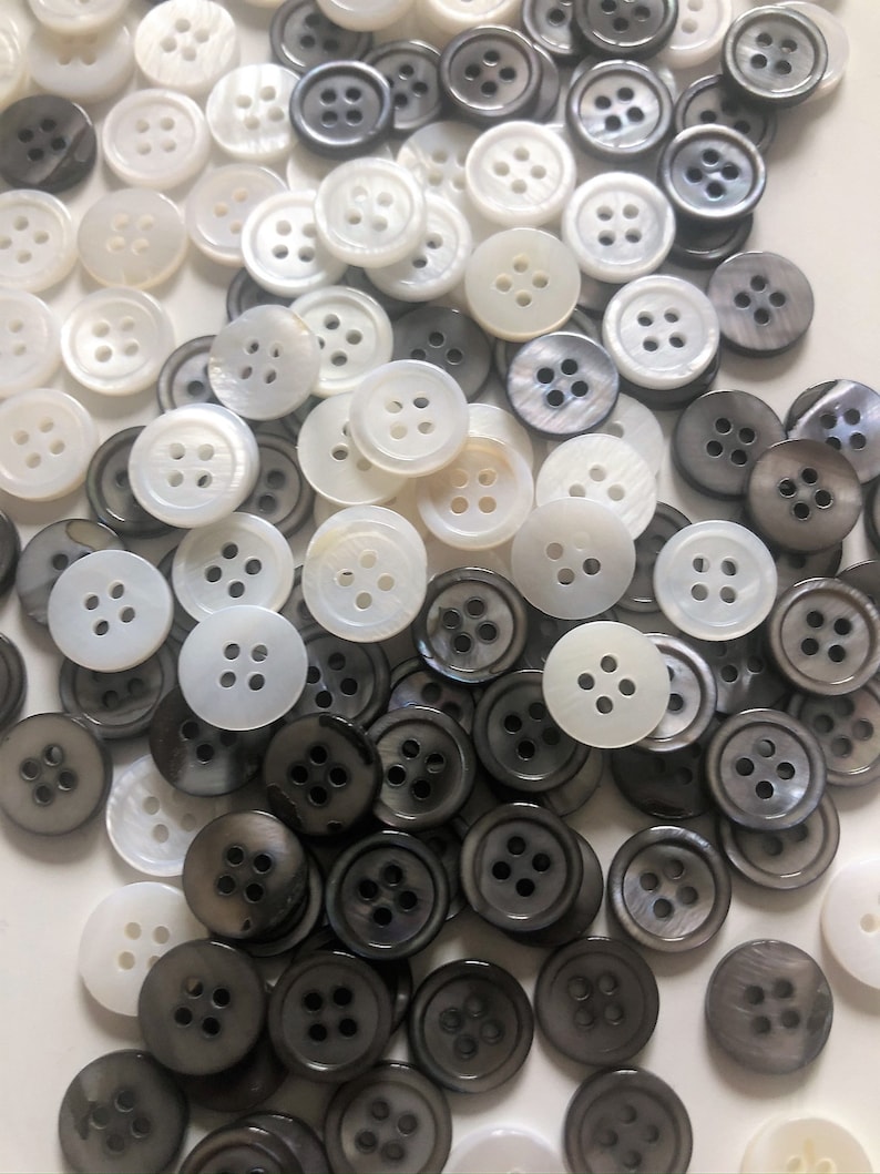 6 Natural Shell Buttons Made From Real Freshwater Shell - Etsy