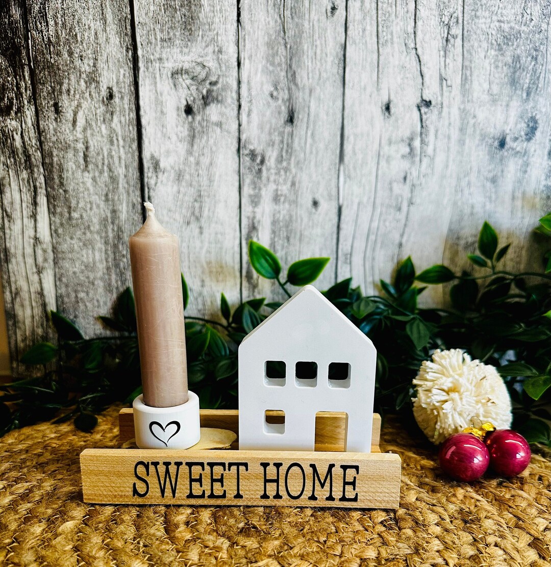 Gift Set Mini Candlestick With House Souvenir Secret Santa - Etsy
