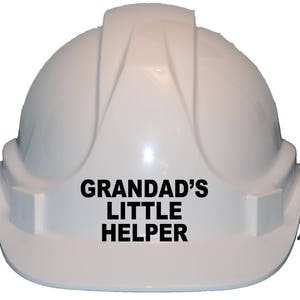 Grandad's Little Helper Children, Kids Hard Hat Safety Construction ...