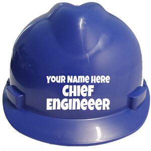 Children's Hard Hat Personalised Chief Engineer Kids, Toddler Safety ...