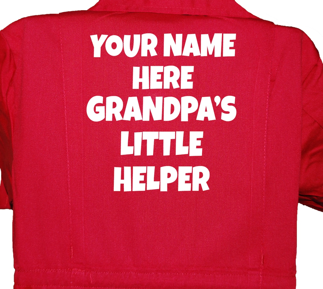 Personalised Grandpa's Little Helper Baby, Toddler, Children's. Kids ...