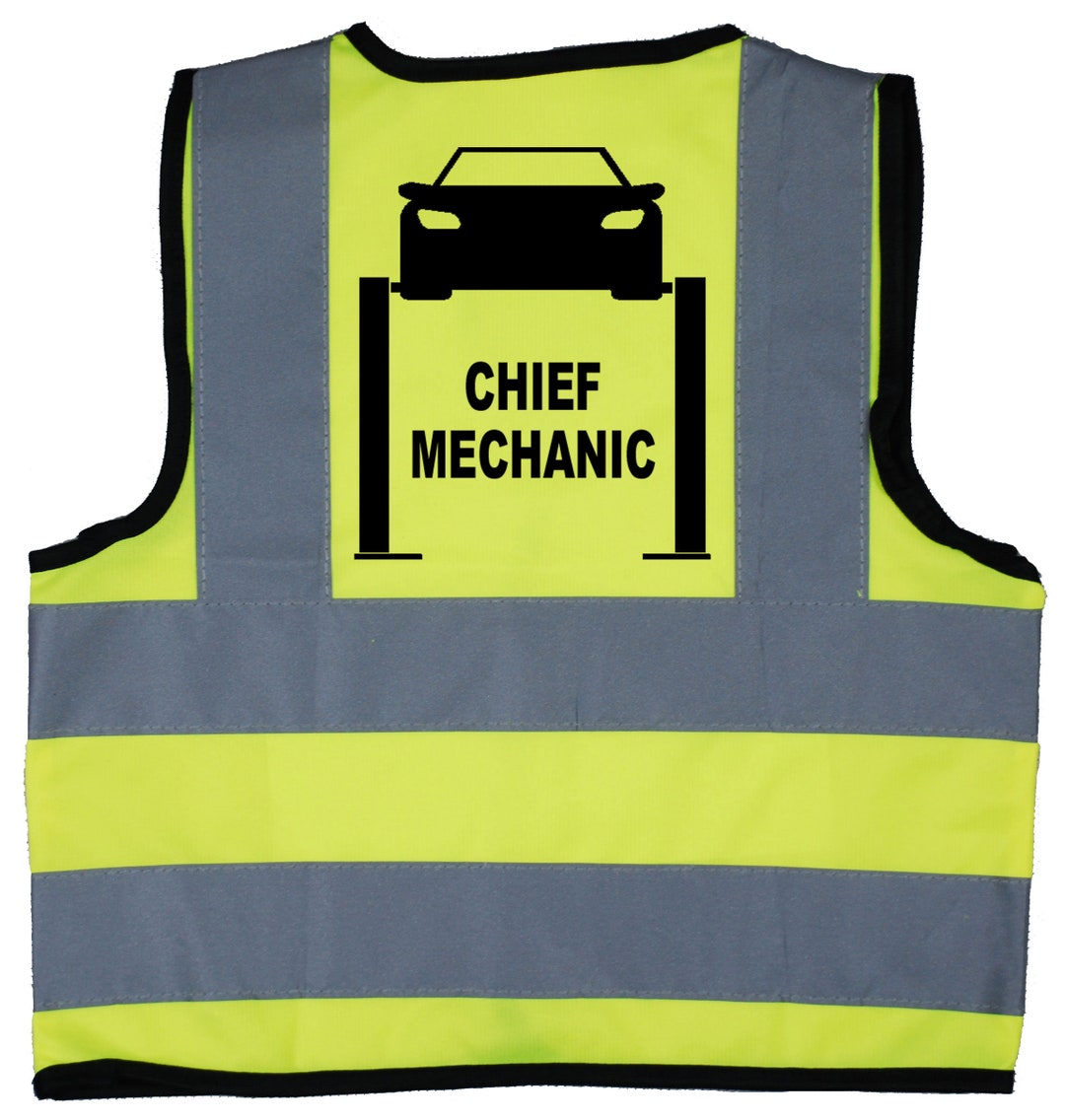 Chief Mechanic Baby, Children's. Kids, Toddler Yellow Hi Vis Safety ...