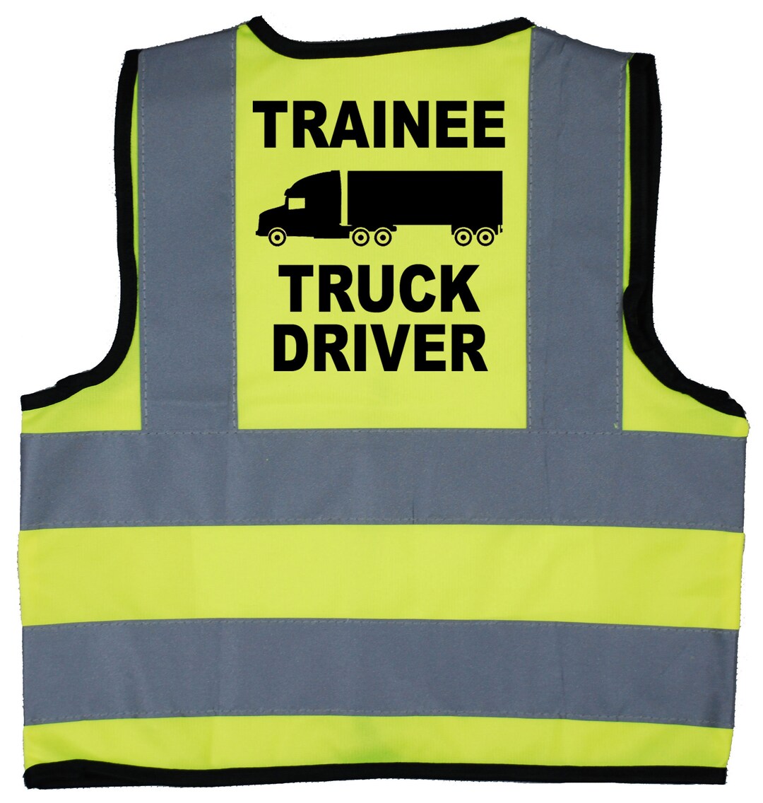 Trainee Truck Driver Baby, Children's. Kids, Toddler Yellow Hi Vis ...
