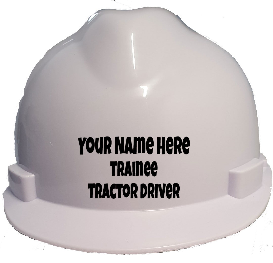 Personalized Children's Hard Hat: Trainee Tractor Driver, Adjustable ...