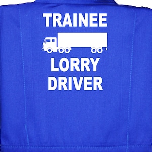 Trainee Lorry Driver Baby, Childrens. Kids Overalls, Coveralls, Work ...