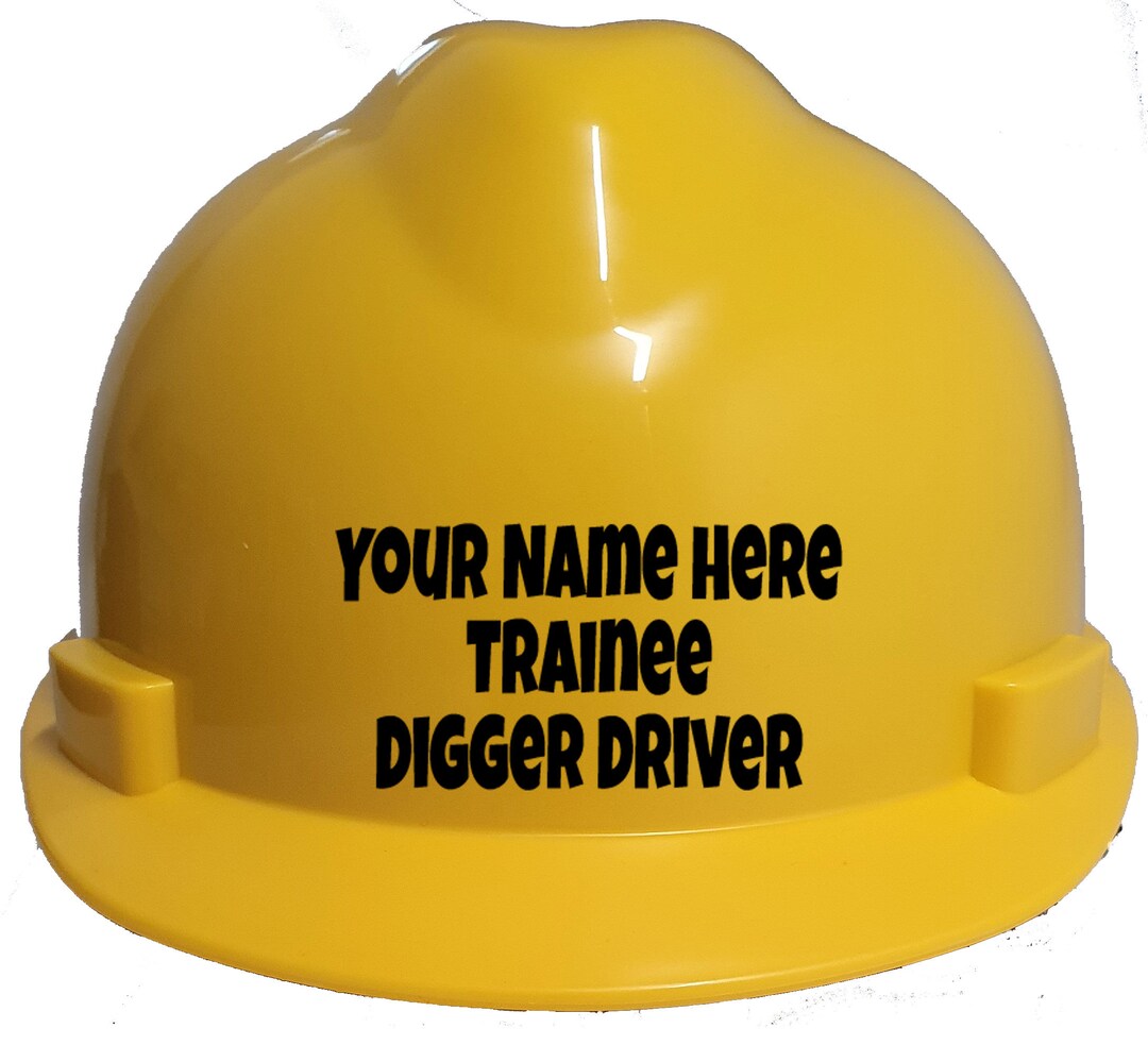 Children's Hard Hat Personalised Trainee Digger Driver Kids, Toddler ...