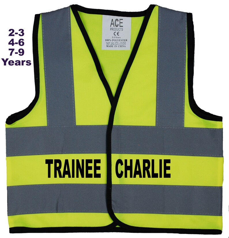 Truck Driver Baby Hi-vis Safety Jacket, Kids Vest. Optional ...
