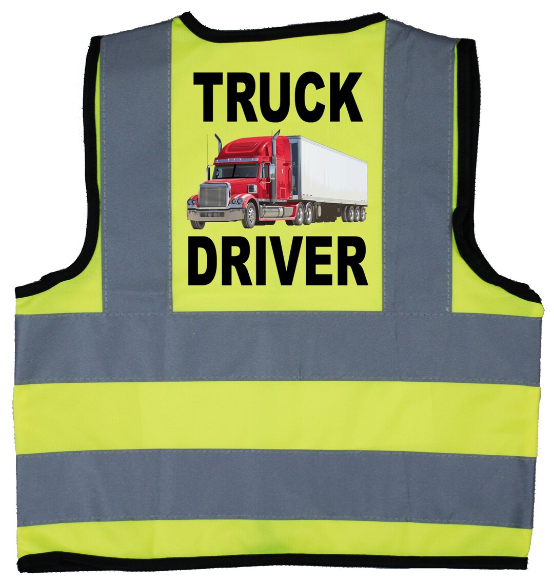 Truck Driver Baby Hi-vis Safety Jacket, Kids Vest. Optional ...
