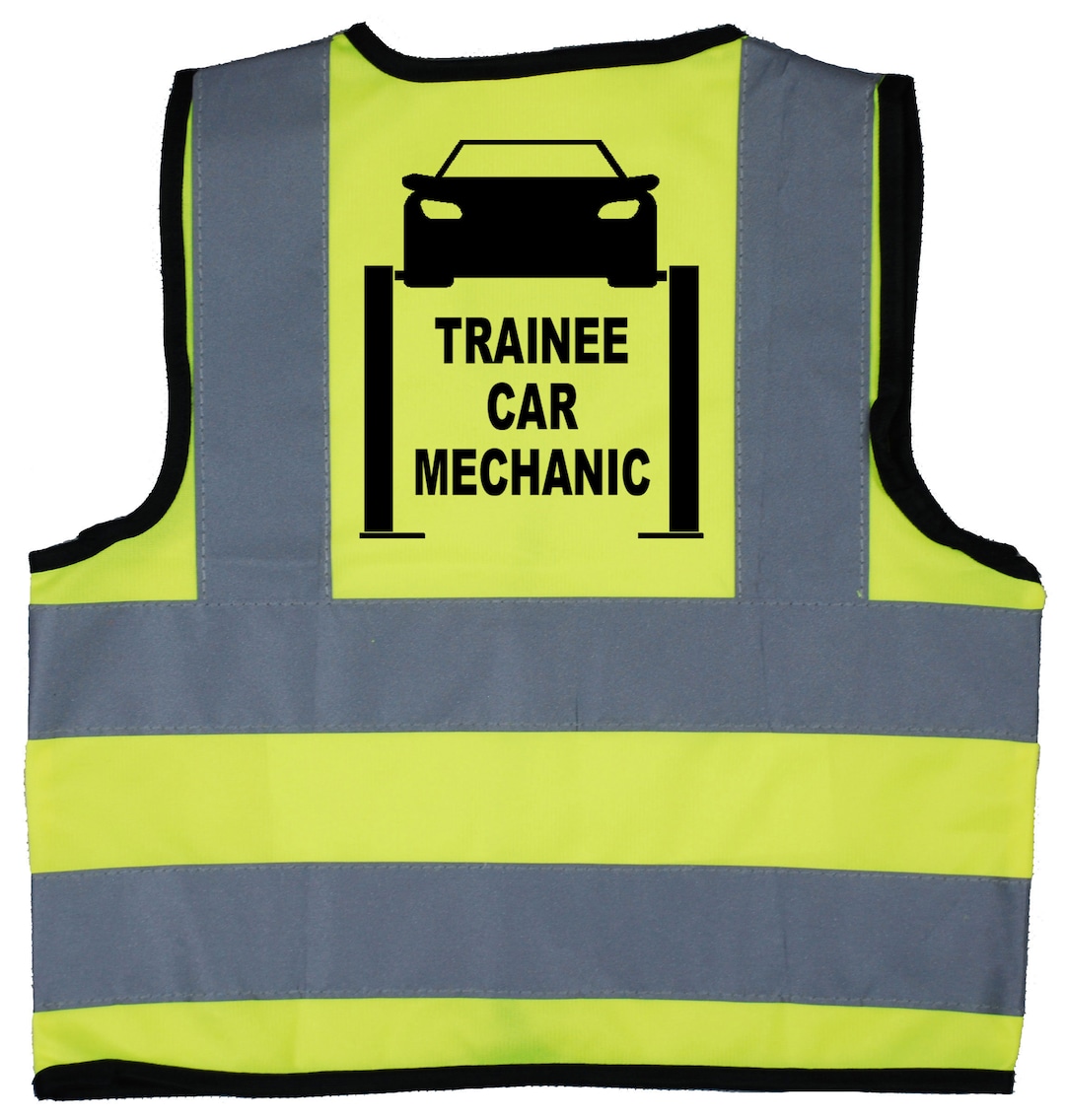 Trainee Car Mechanic Baby, Children,s. Kids, Toddler Yellow Hi Vis ...