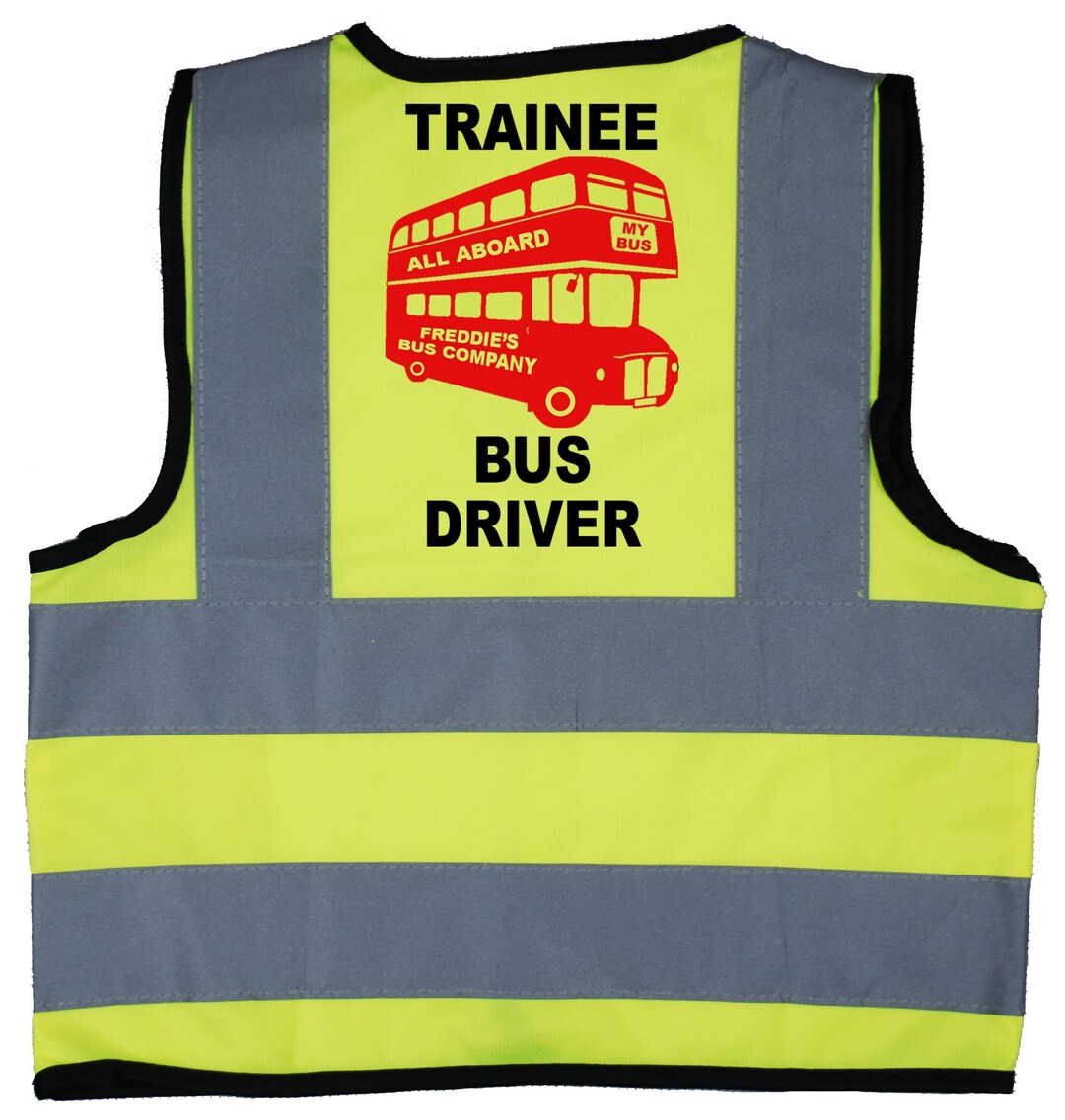 Trainee Bus Driver Baby, Children, Kids Toddler Yellow Hi Vis Safety ...