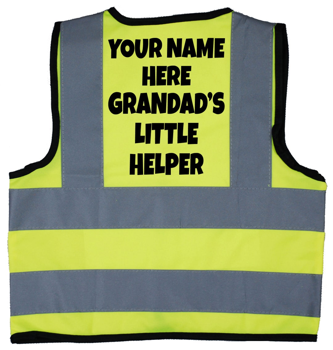 Personalised Grandad's Little Helper Baby, Toddler, Children's, Kids Hi ...