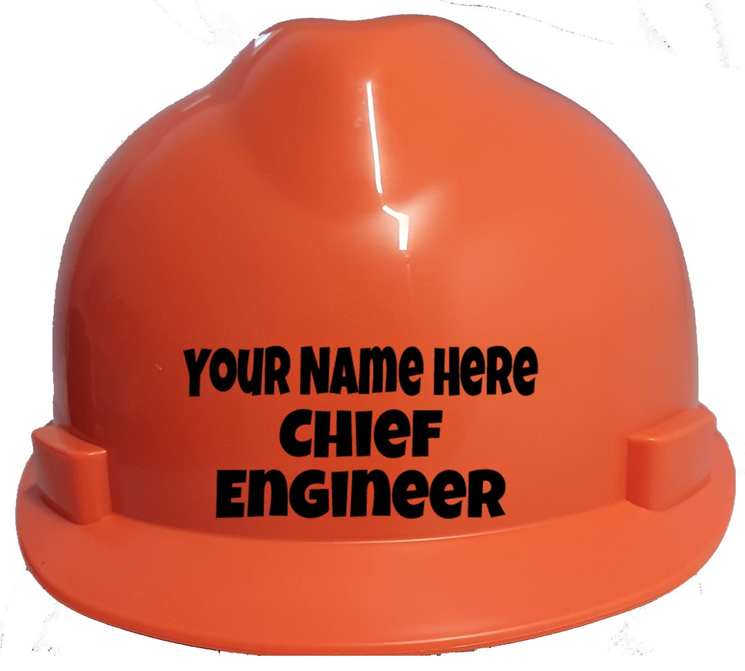 Children's Hard Hat Personalised Chief Engineer Kids, Toddler Safety ...