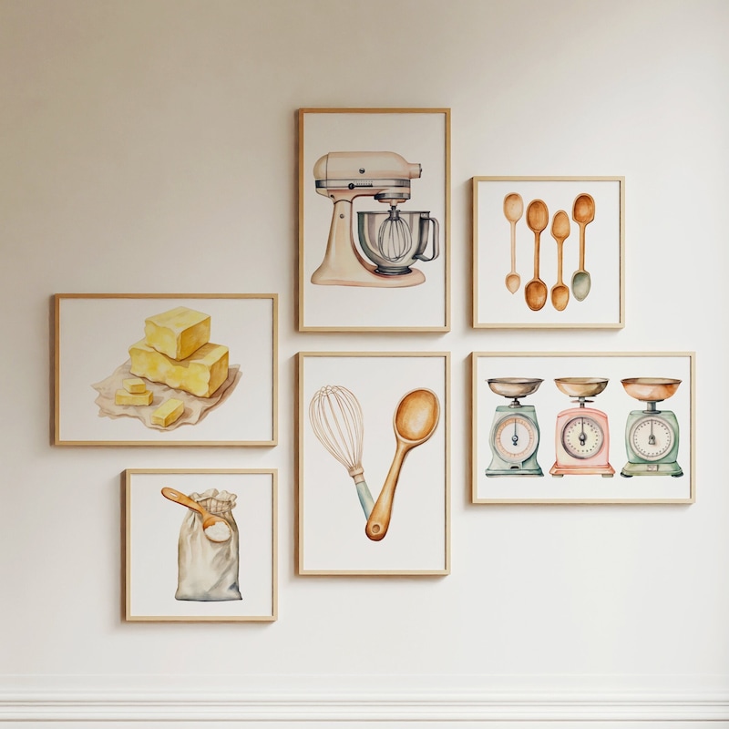 Watercolor Kitchen Art - Etsy