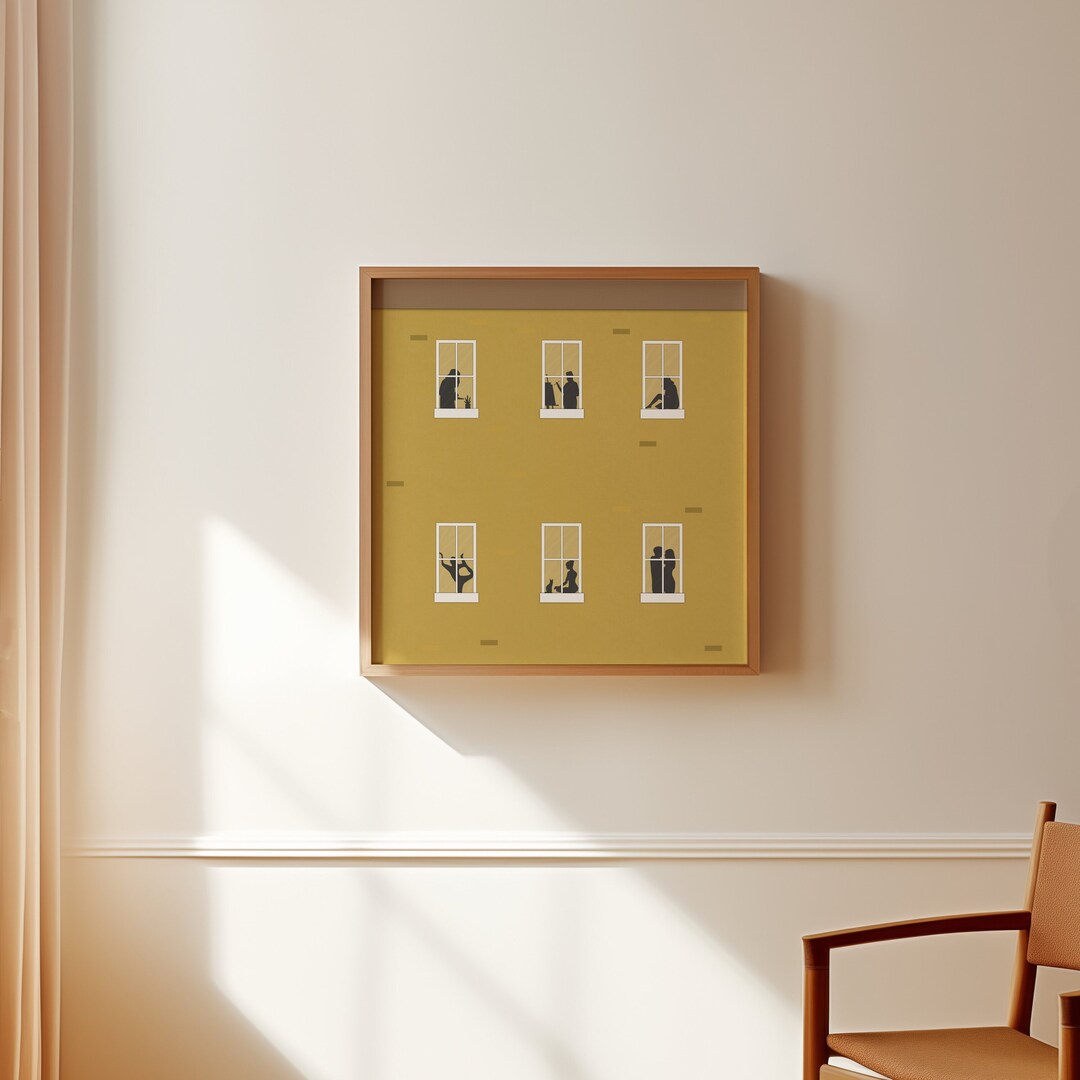 Silhouettes of Small People at Home Human Life Print People Walking ...